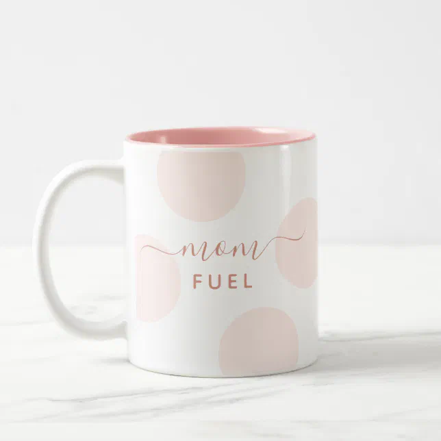 Blush Polka Dot | Simple Personalized Mug for Mom | Zazzle