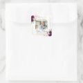 Blush & Purple Memorial Funeral Square Sticker | Zazzle