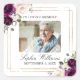 Blush & Purple Memorial Funeral Square Sticker | Zazzle