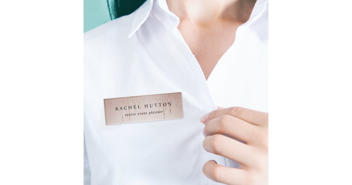 Blush Rain Name Tag | Zazzle