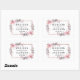 Blush & Rose Gold Framed Floral Wedding Monogram Rectangular Sticker ...