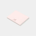Blush rose gold monogram minimalist post-it notes | Zazzle