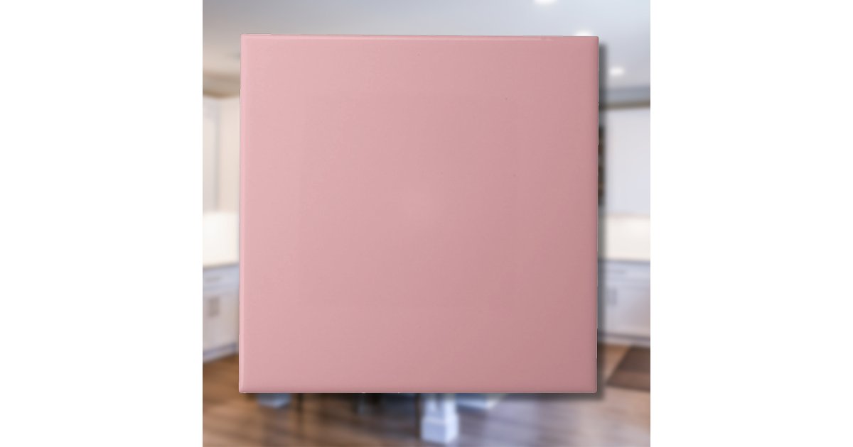 Blush Rose Pink Solid Color | Classic | Elegant Ceramic Tile | Zazzle