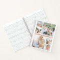 Blush Stripe Personalized Photo Collage Notebook | Zazzle