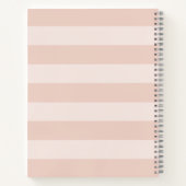 Blush Stripe Personalized Photo Collage Notebook | Zazzle