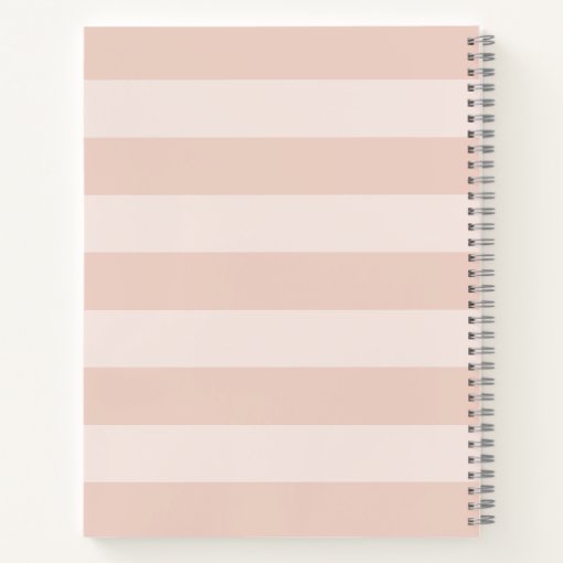 Blush Stripe Personalized Photo Collage Notebook | Zazzle