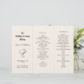 Blush Tri-Fold Two Hearts Wedding Program Template | Zazzle