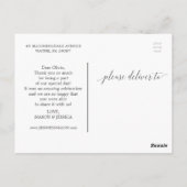 Blushing Blooms Floral Thank You Postcard | Zazzle