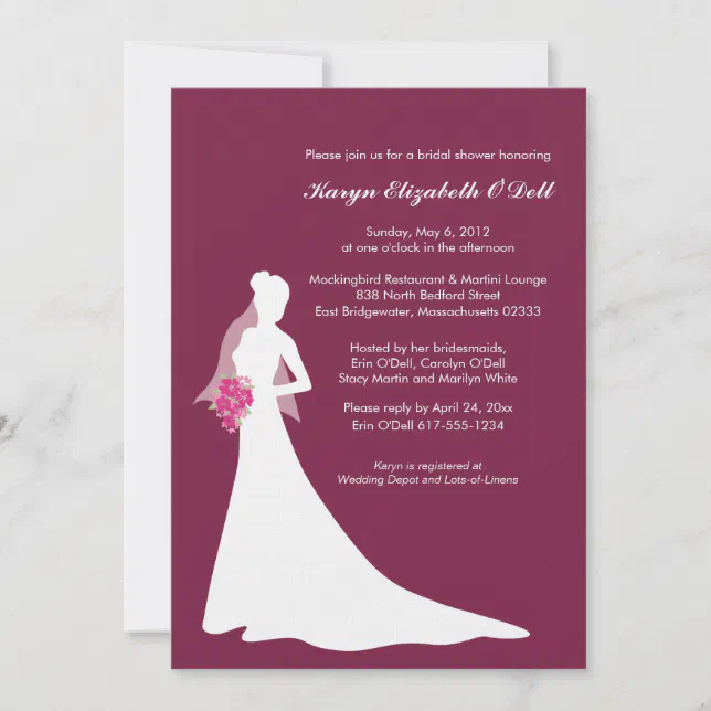 Blushing Bride - Bridal Shower Invitations | Zazzle