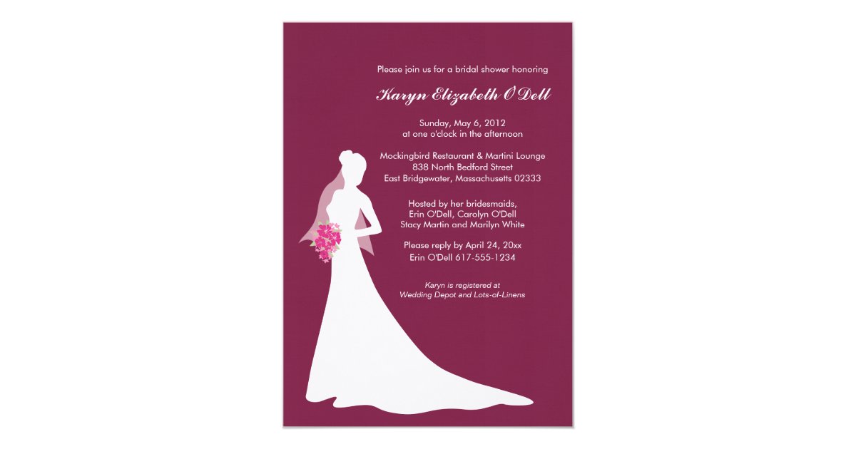 Blushing Bride - Bridal Shower Invitations | Zazzle.com