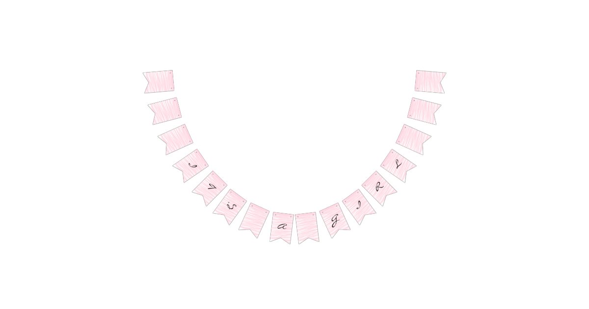 "Blushing Pink" Bunting Banner | Zazzle