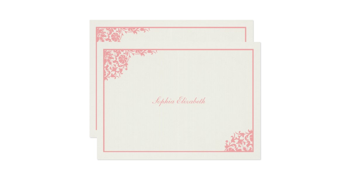 Blushing Pink Thank You Card | Zazzle
