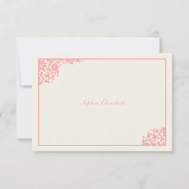 Blushing Pink Thank You Card | Zazzle