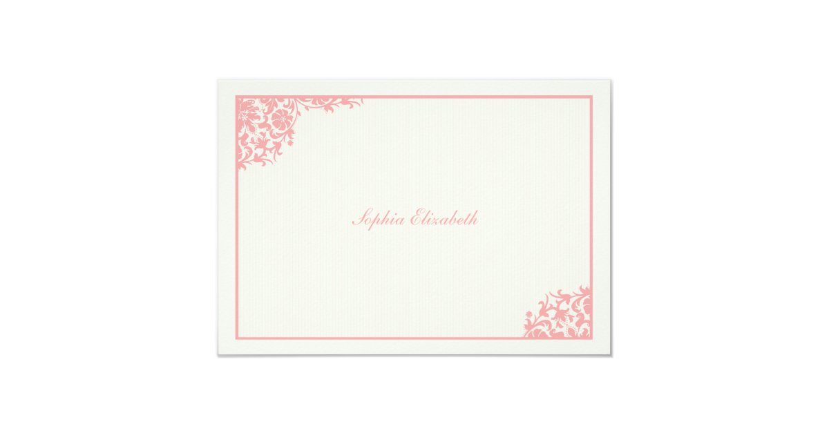 Blushing Pink Thank You Card | Zazzle