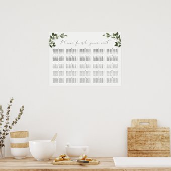 Blushing Sprigs, Seating Chart | Zazzle