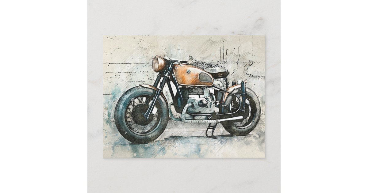 BMW Classic Motorcycle Postcard | Zazzle