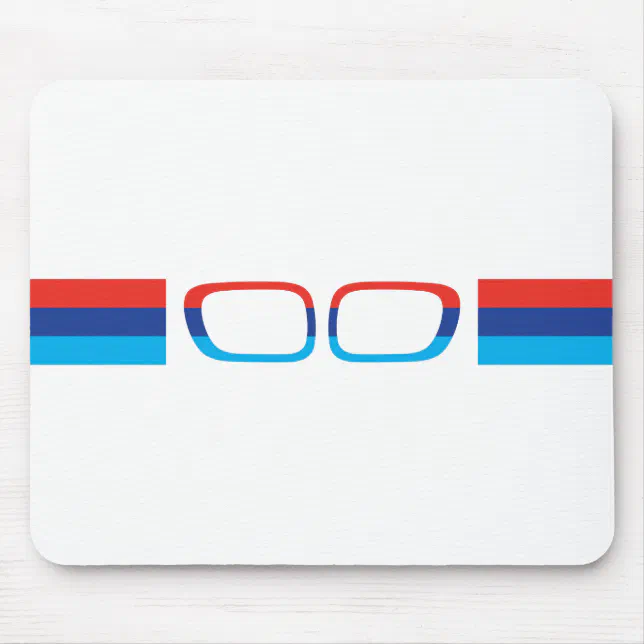 BMW M horizontal stripes and kidneys Mouse Pad | Zazzle