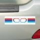 BMW M stripes and kidneys horizontal Bumper Sticker | Zazzle