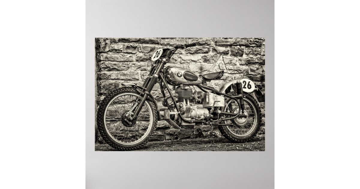 BMW MOTORCYCLE POSTER | Zazzle