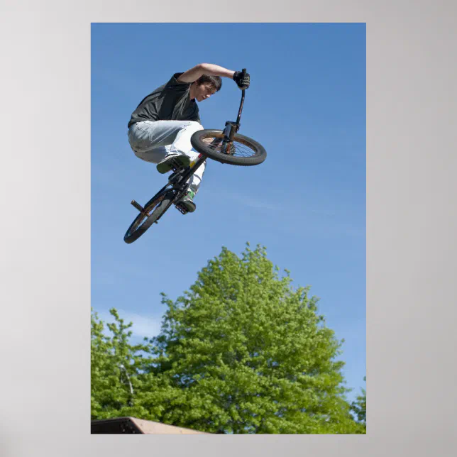 BMX Bike Stunt Poster | Zazzle