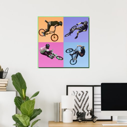 BMX Extreme Pop Art 2, Copyright Karen J Williams Poster | Zazzle