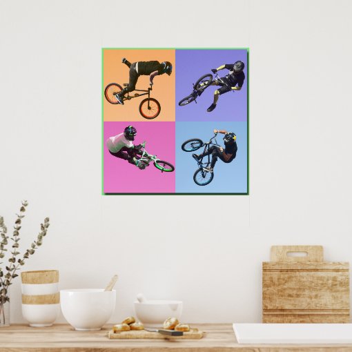 BMX Extreme Pop Art 2, Copyright Karen J Williams Poster | Zazzle