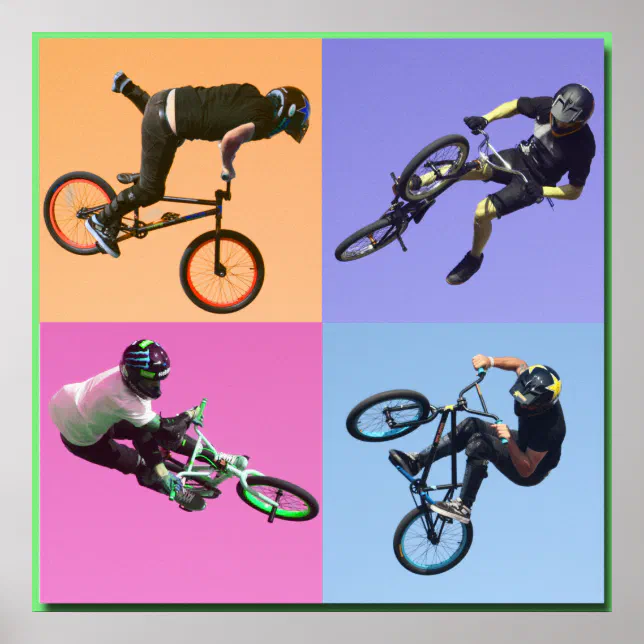 BMX Extreme Pop Art 2, Copyright Karen J Williams Poster | Zazzle