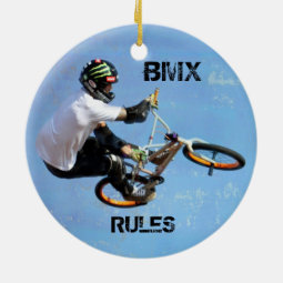 BMX Rules Christmas Ornament, Copyright Karen J Wi Ceramic Ornament ...