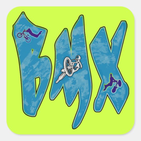 BMX SQUARE STICKER | Zazzle.com
