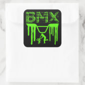 BMX SQUARE STICKER | Zazzle