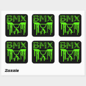 BMX SQUARE STICKER | Zazzle