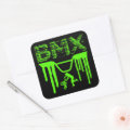 BMX SQUARE STICKER | Zazzle