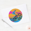BMX Trickster - BMX Trick Bike Classic Round Sticker | Zazzle