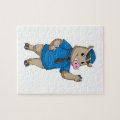 Boar as Police officer with Police hat Jigsaw Puzzle | Zazzle