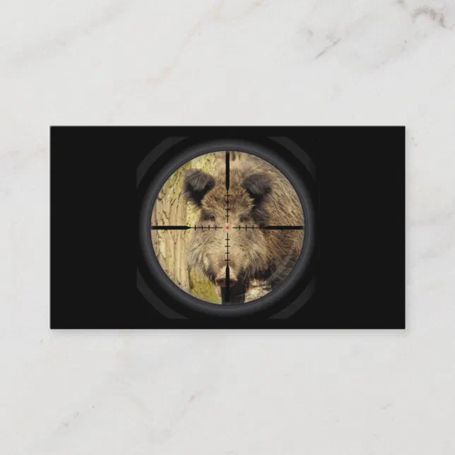 Boar Hog Hunter Forester Ranger Forest Man Business Card | Zazzle