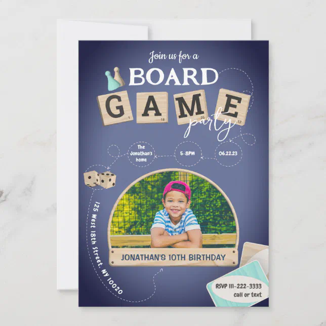 Board Game Birthday Invitation | Zazzle