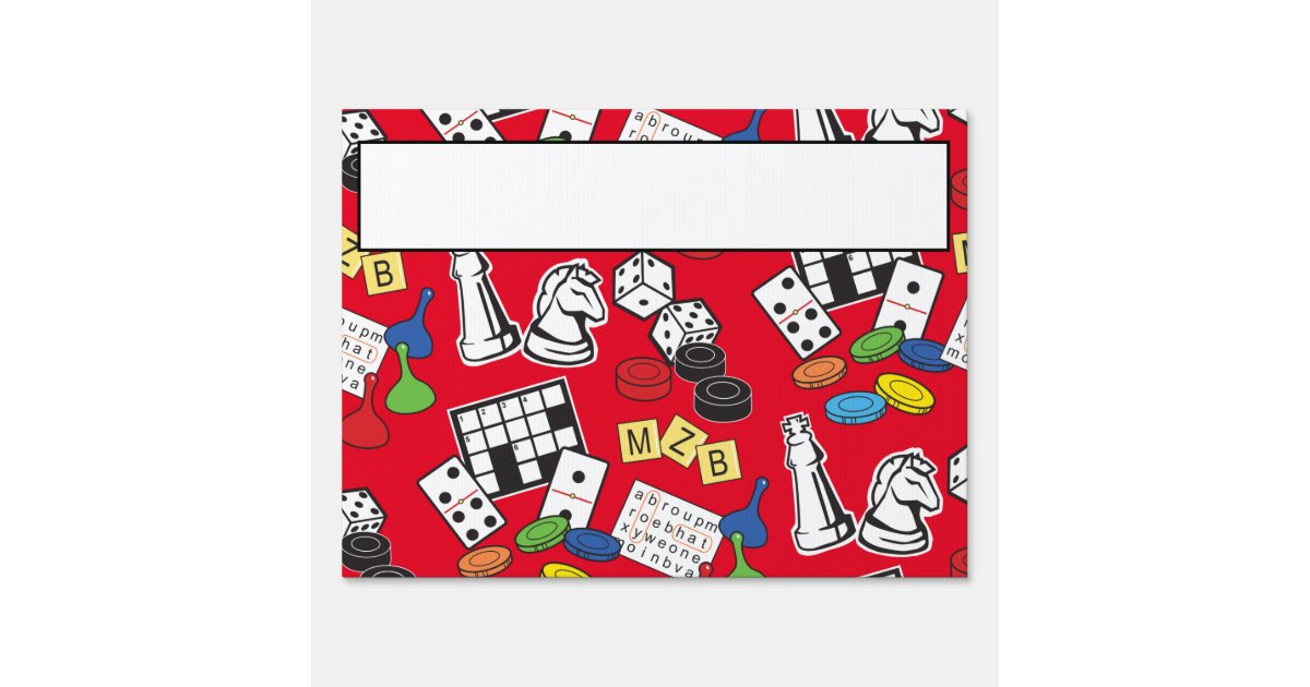 Board Game, Dominoes, Game Room Party Theme Sign | Zazzle