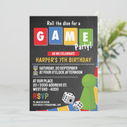 Board Game Party Invitation | Zazzle