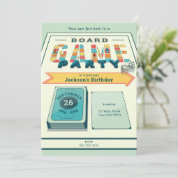 Board Game Party Invitation | Zazzle