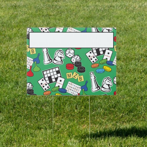 Board Games, Game Night, Crossword Theme Sign | Zazzle
