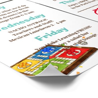 Board Games teacher appreciation week template Poster | Zazzle