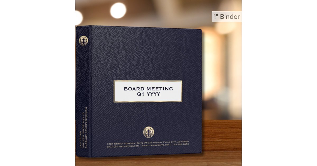 Board Meeting Binder | Zazzle