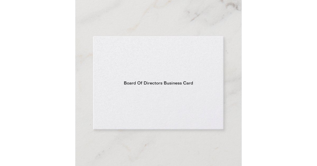 Board Of Directors Business Card | Zazzle