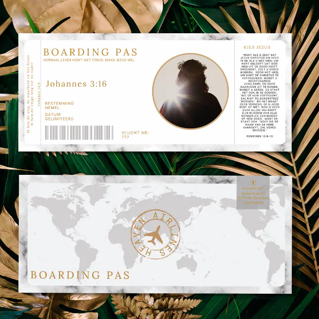 Boarding Pas Traktaat DUTCH | Gospel Tract Invitation | Zazzle