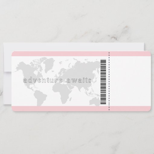 Boarding Pass Baby Girl Travel Baby Shower Invitation | Zazzle