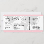 Boarding Pass Baby Girl Travel Baby Shower Invitation | Zazzle