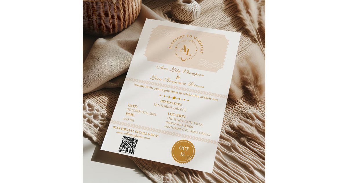 Boarding Pass Cosmic Wedding Destination Invitation | Zazzle