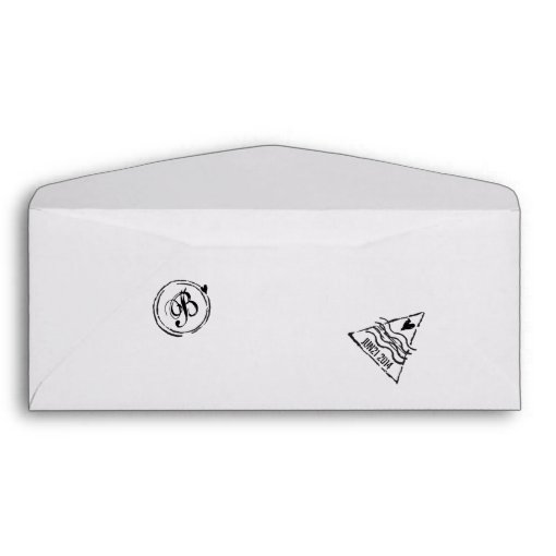 Boarding Pass Envelope with Passport Stamps | Zazzle