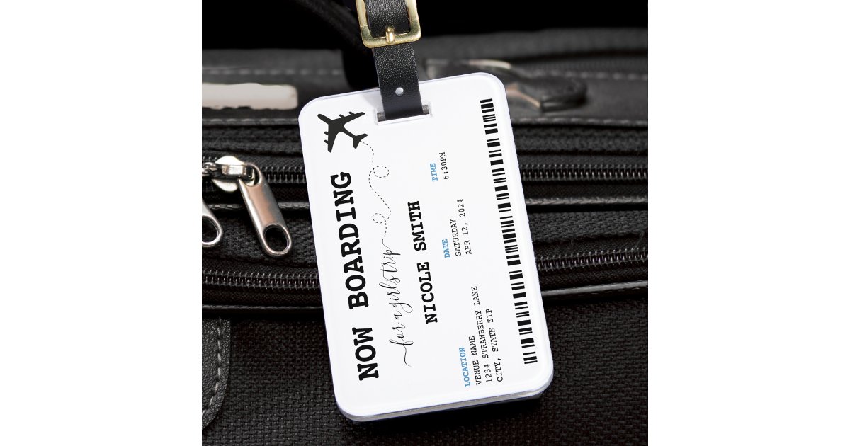 Boarding Pass Girls Trip Family Vacation Luggage Tag | Zazzle