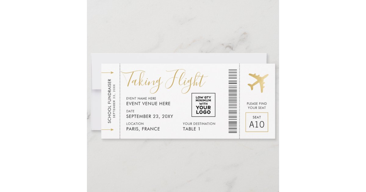 Boarding Pass Ticket Travel Theme Large Place Card | Zazzle